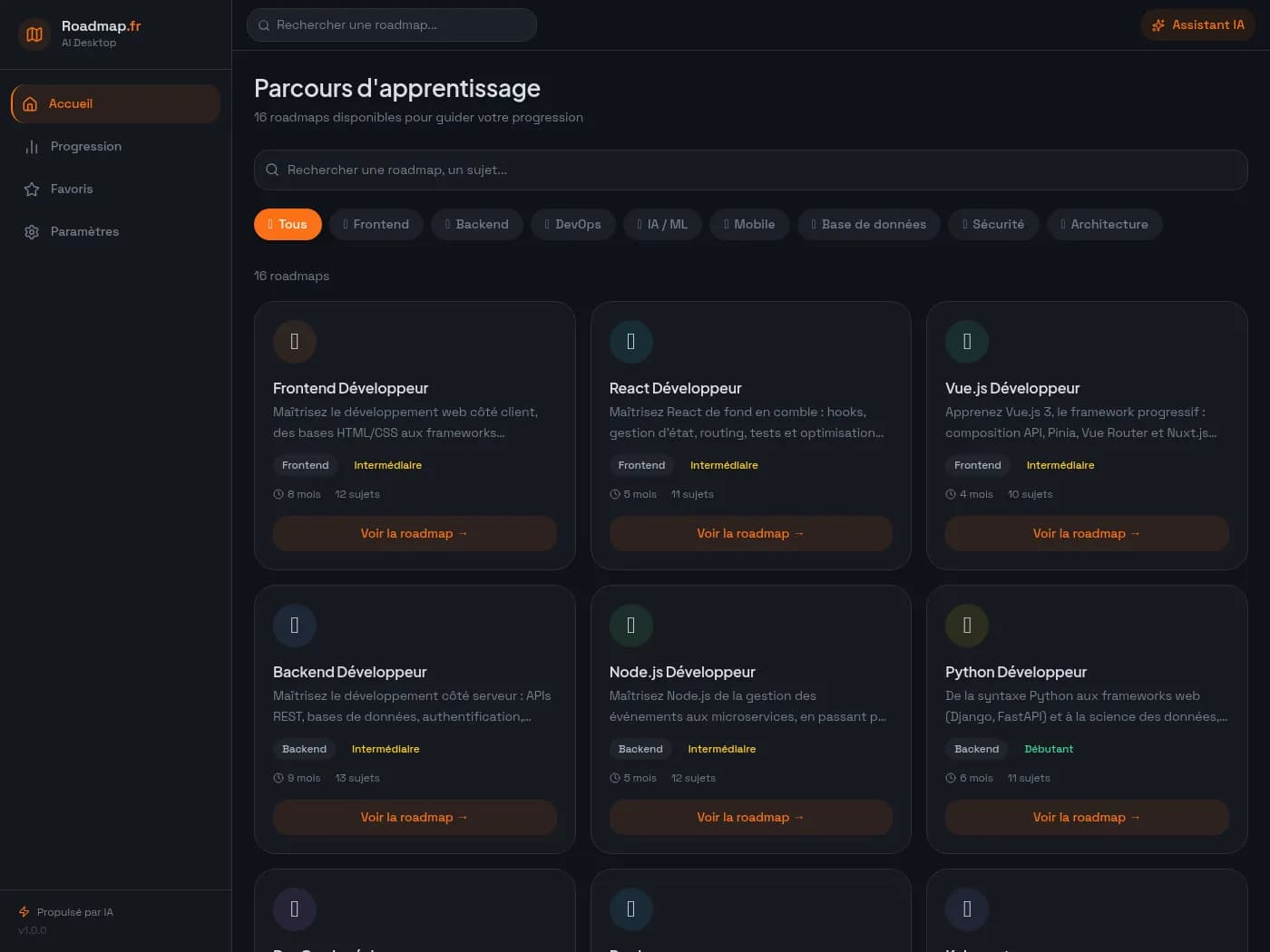 Roadmap.fr AI Desktop