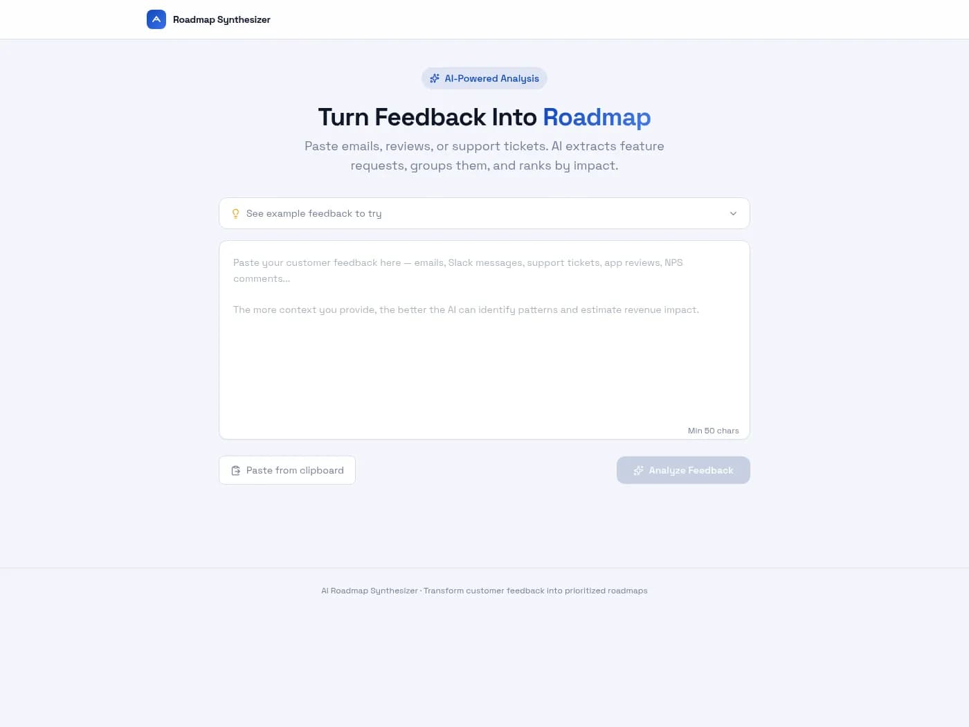 AI Roadmap Synthesizer