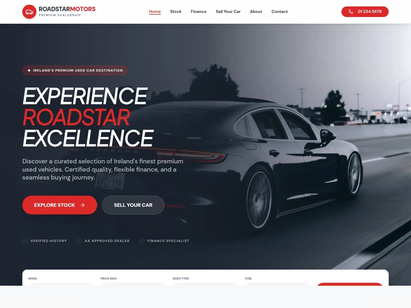 Roadstar Motors Website