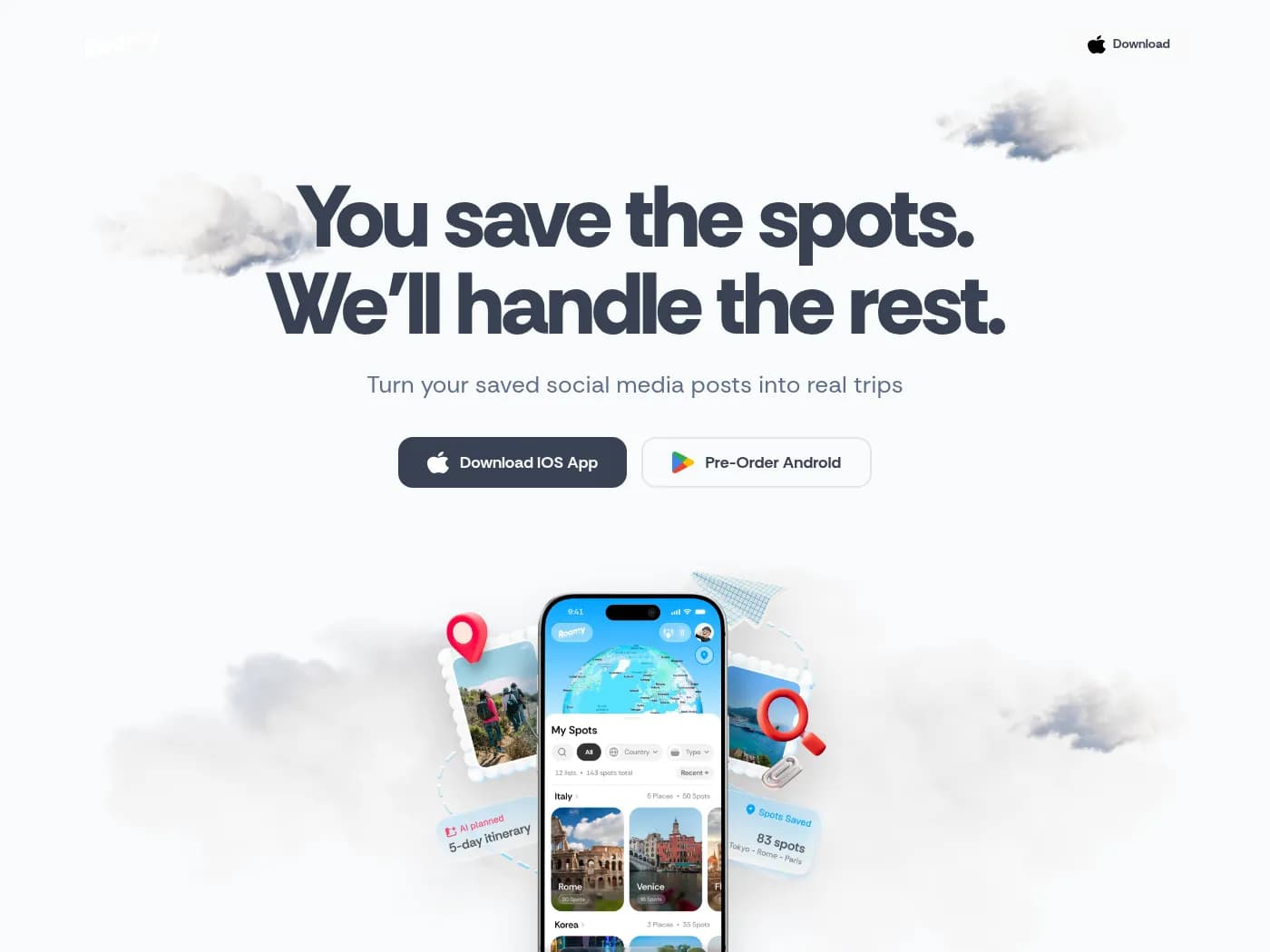 Roamy Travel Clone