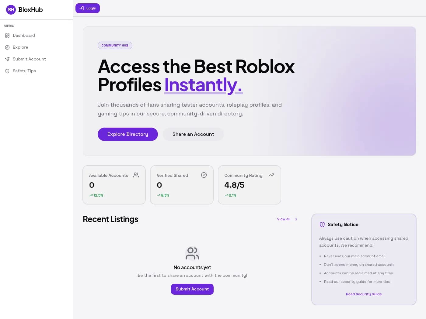 Roblox Account Hub