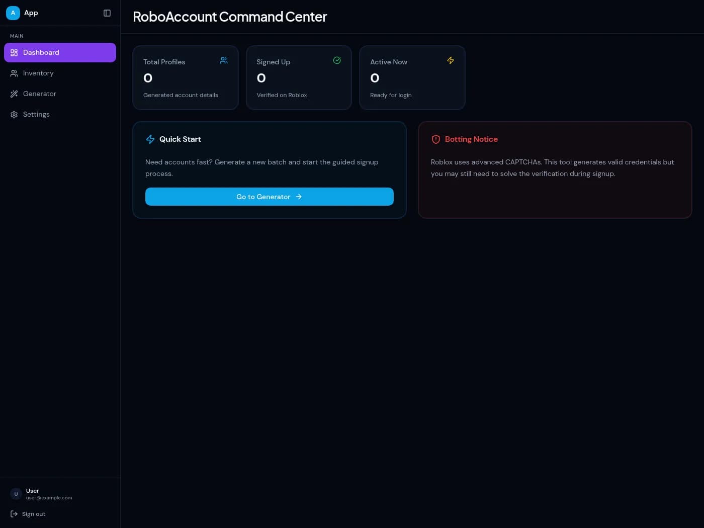 RoboAccount Factory