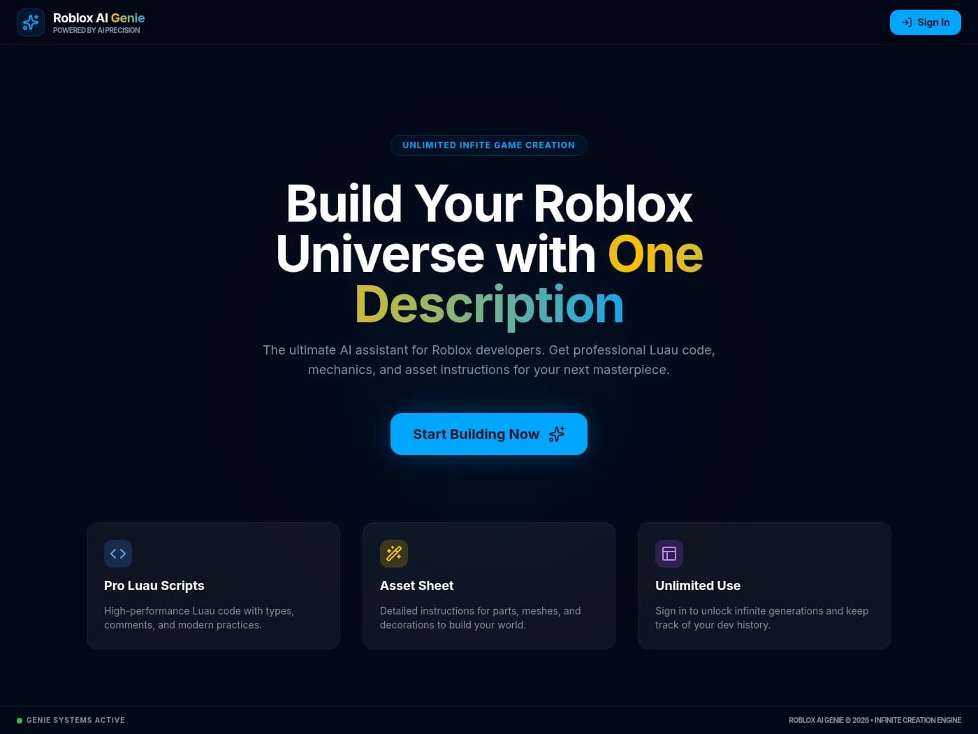 Roblox Game AI Genie