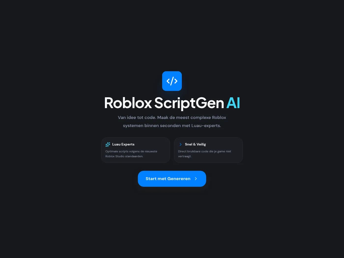 Roblox ScriptGen AI