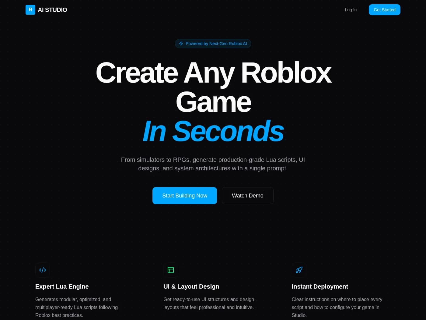 Roblox Game AI Studio