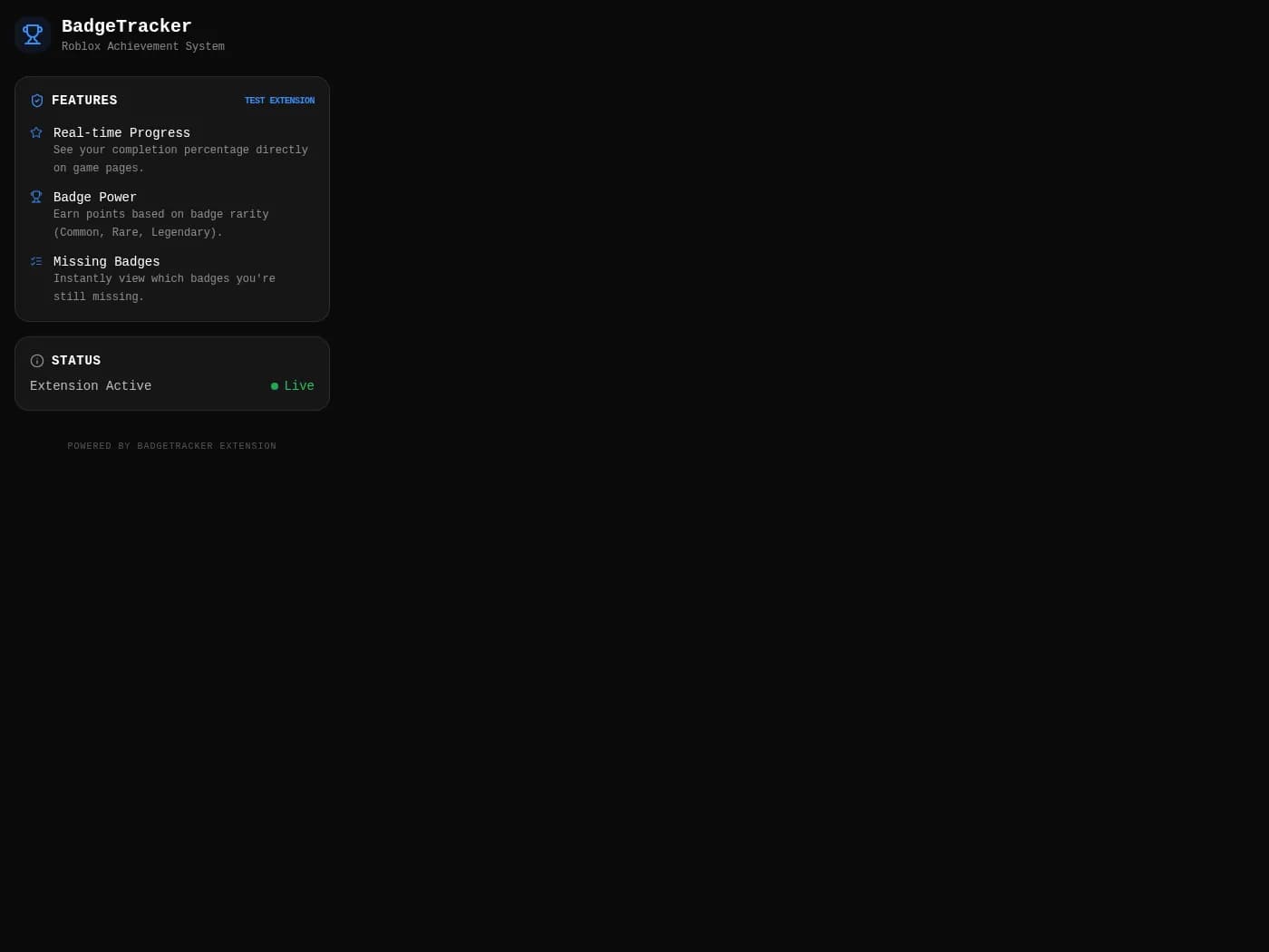 Roblox BadgeTracker Extension