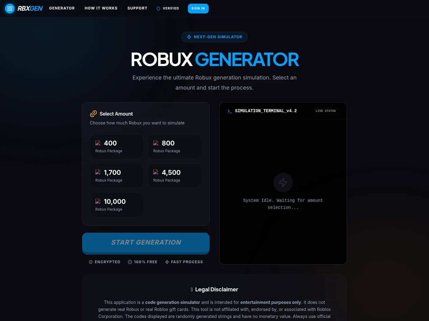 Roblox Code Generator