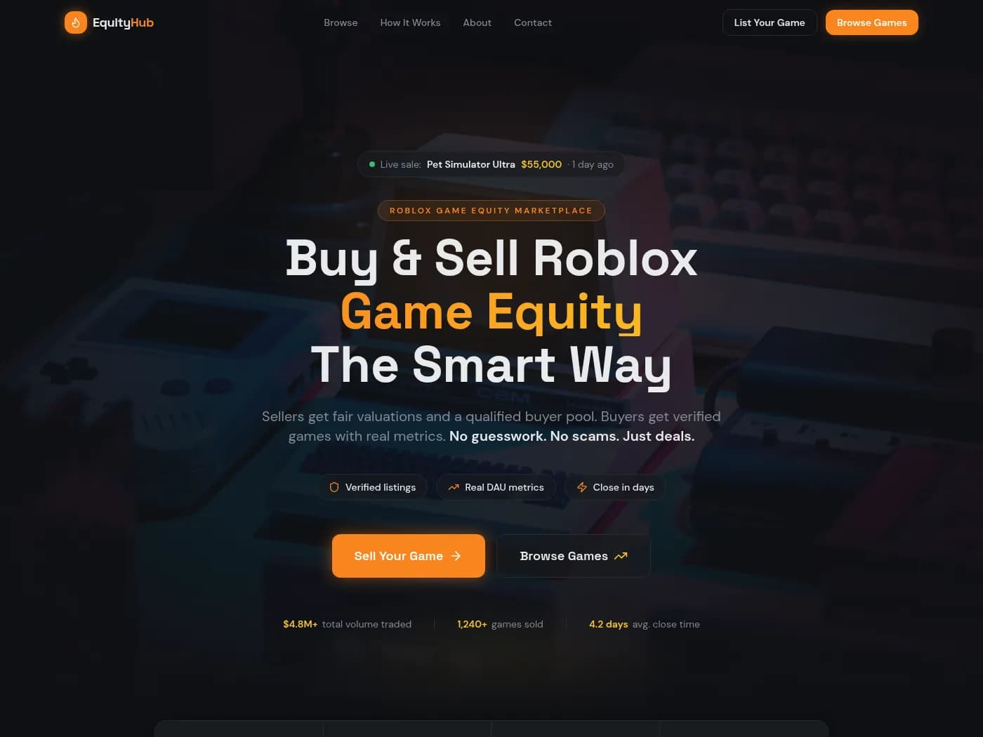 Roblox Game Equity Hub