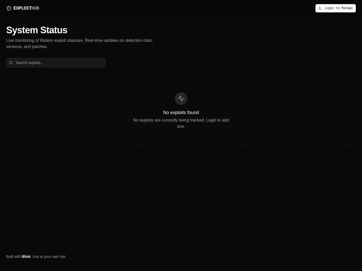 Roblox Exploit Status Hub