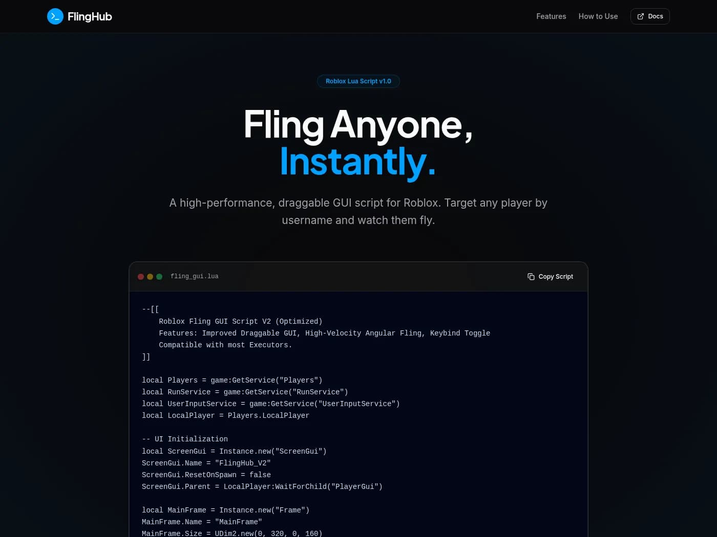 Roblox Fling GUI Script