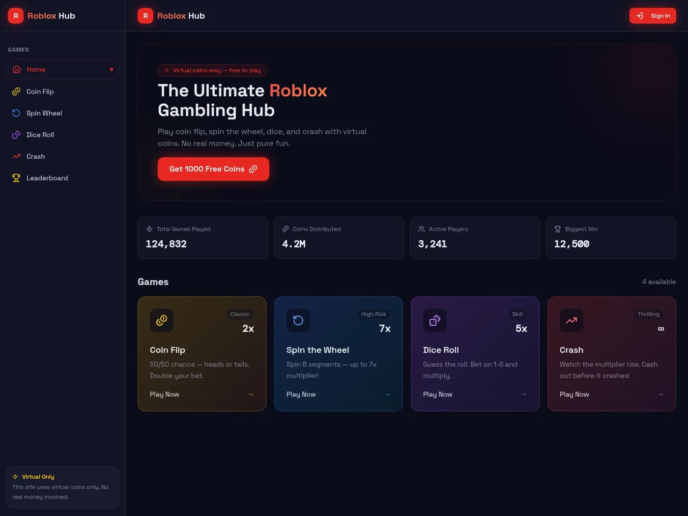 Roblox Gamble Hub