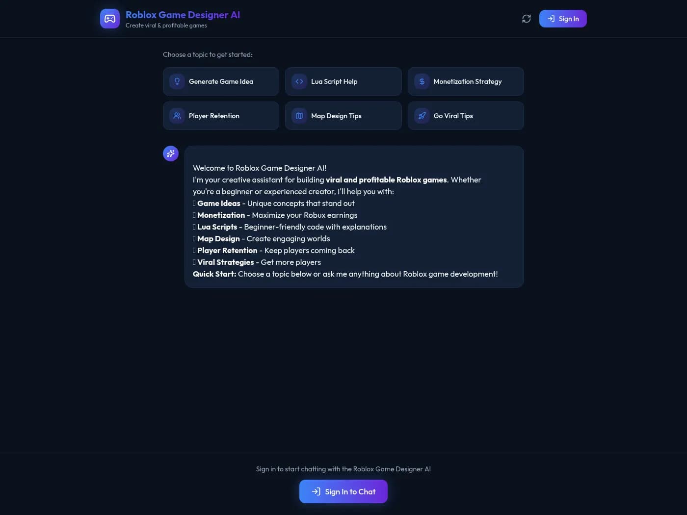 Roblox Game Designer AI