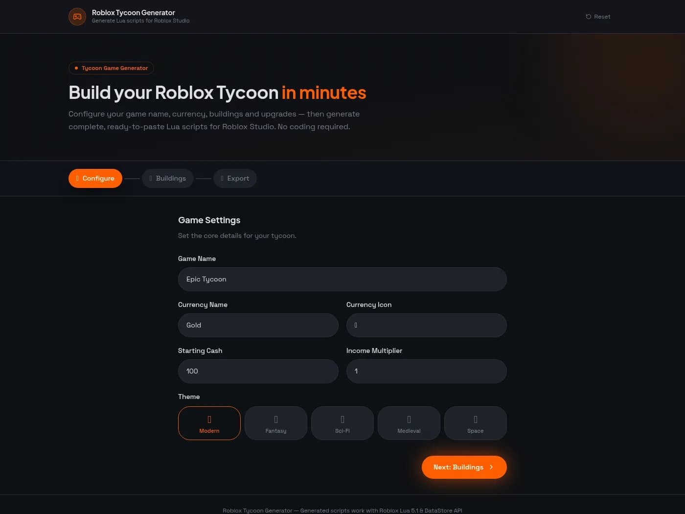 Roblox Game Generator