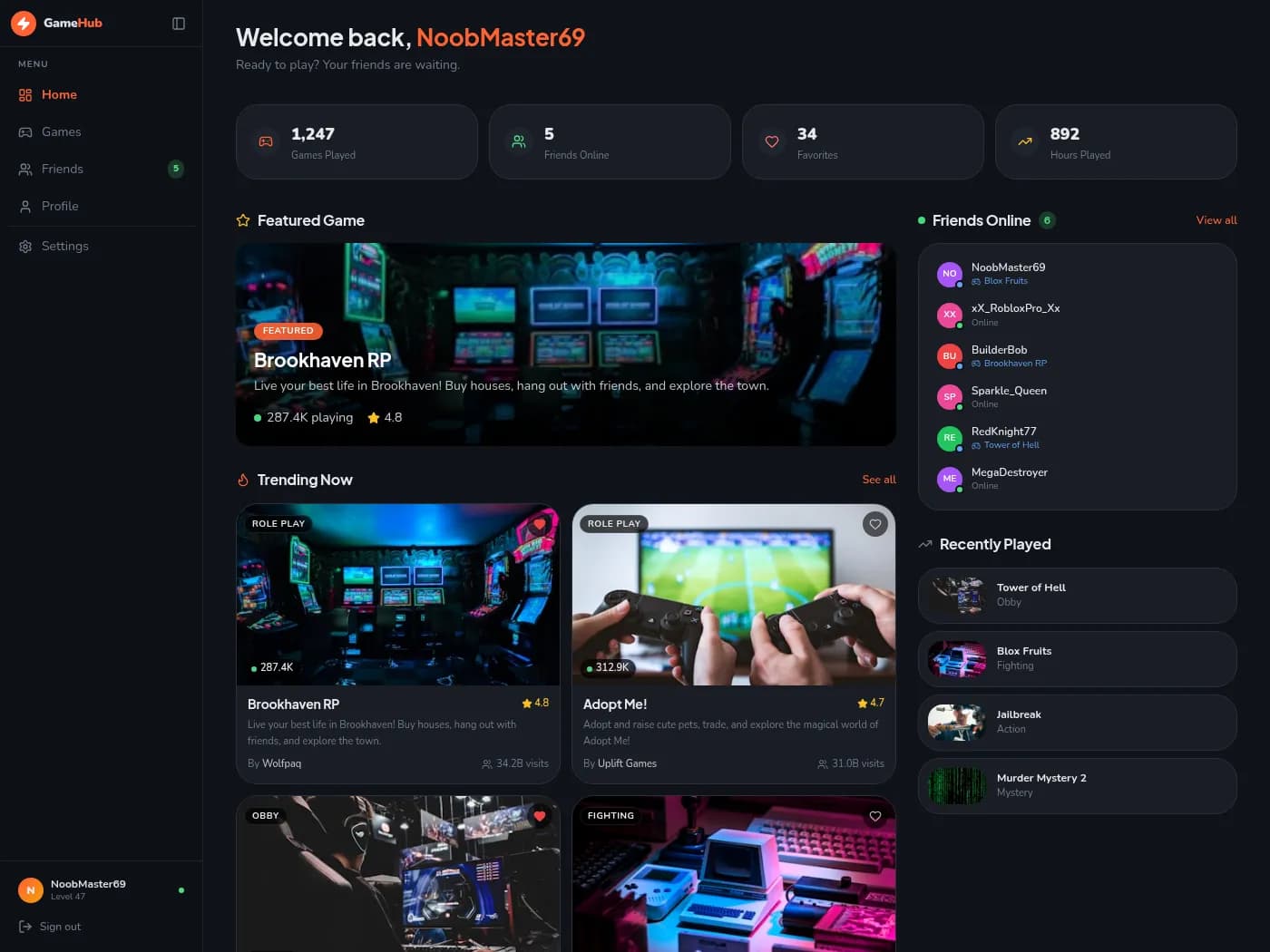 Roblox Game Hub