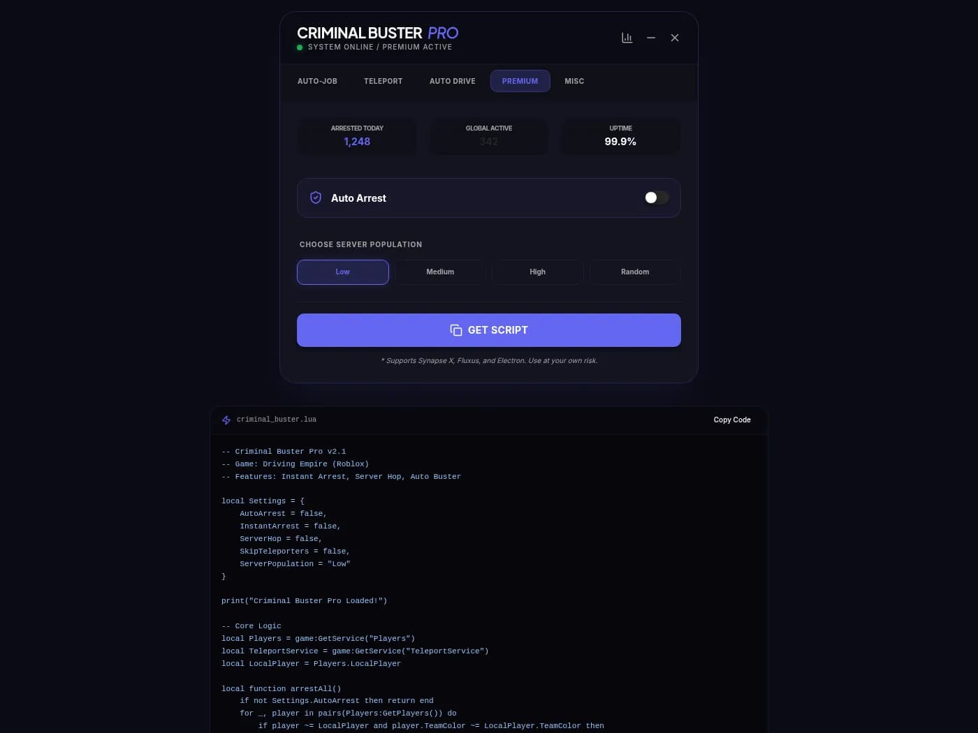 Instant Arrest Script
