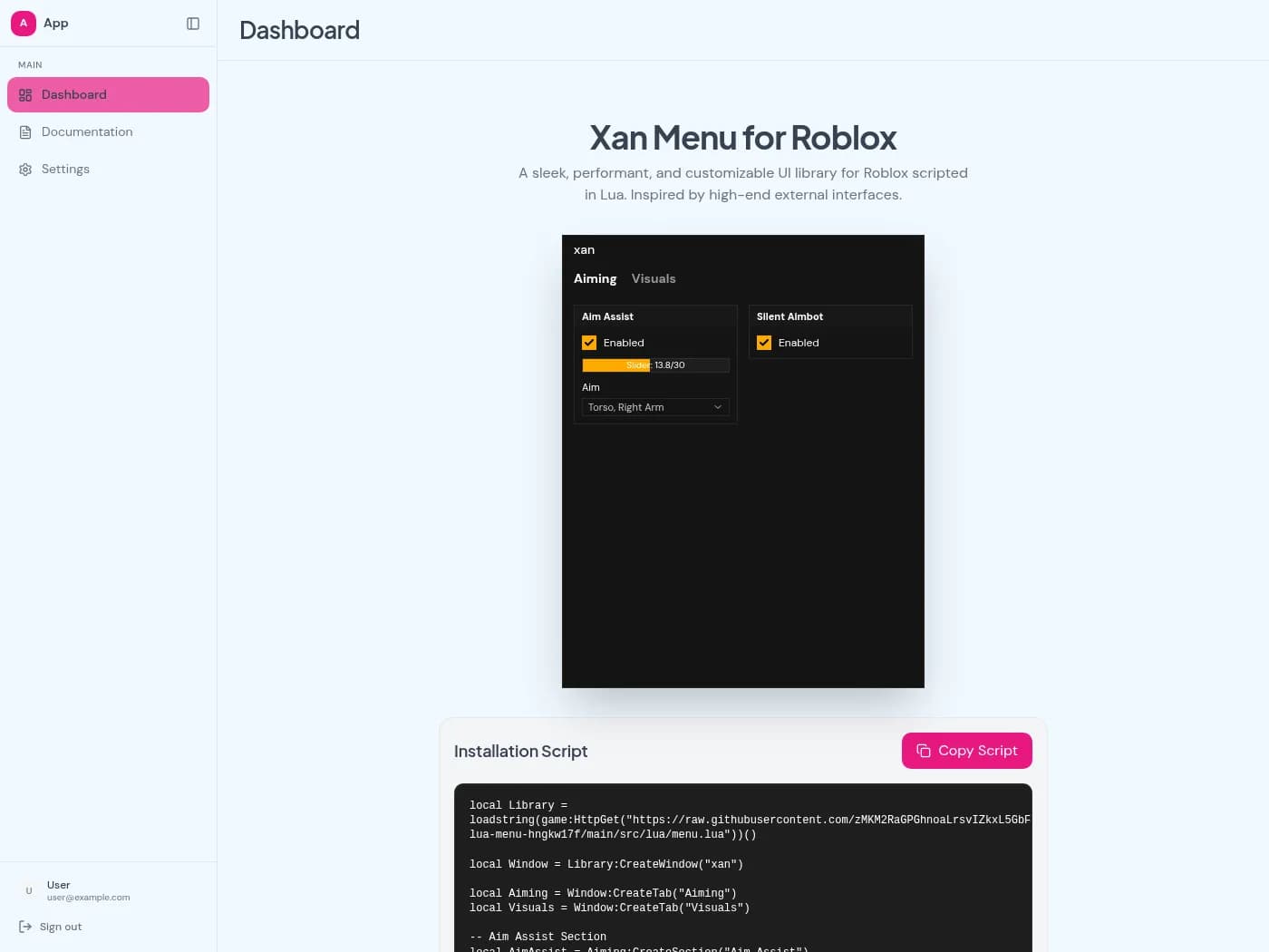 Roblox Lua Menu
