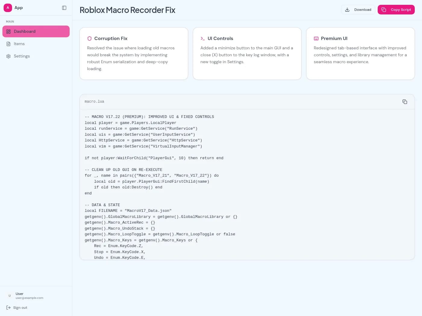 Roblox Macro Recorder Fix