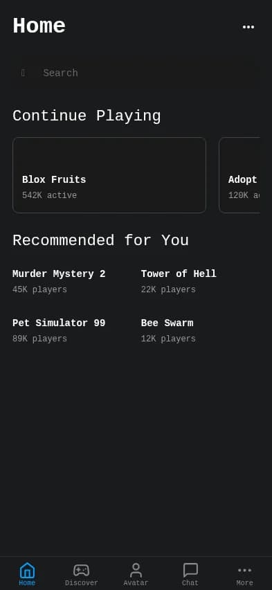 Roblox Mobile Clone