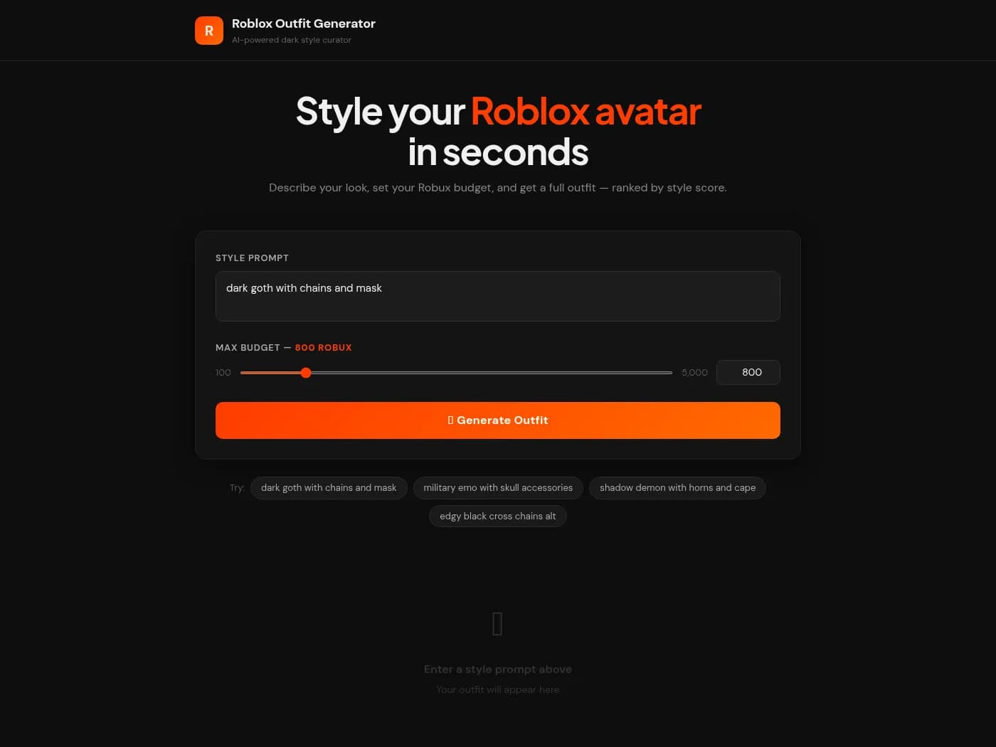 Roblox Outfit Generator