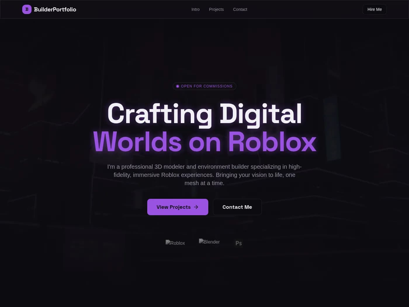Roblox Builder Portfolio