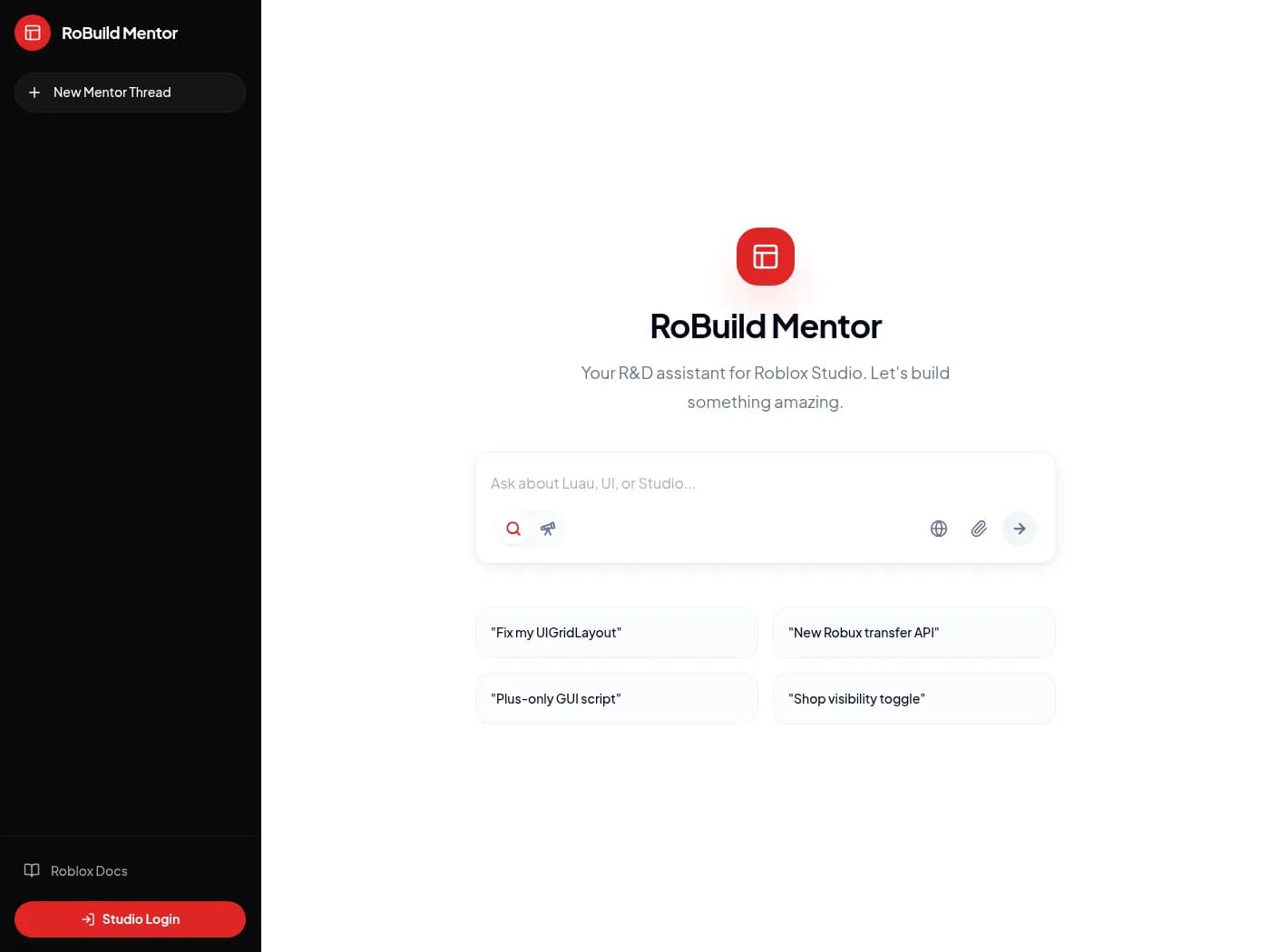 RoBuild Mentor