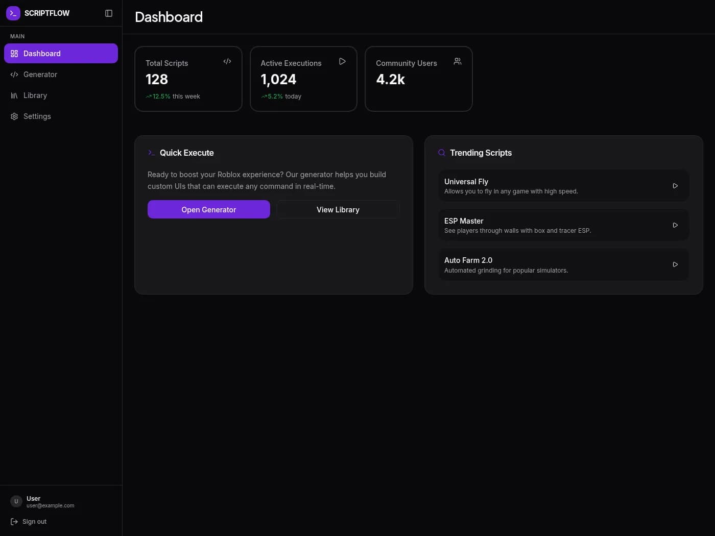 Roblox Script Executor UI