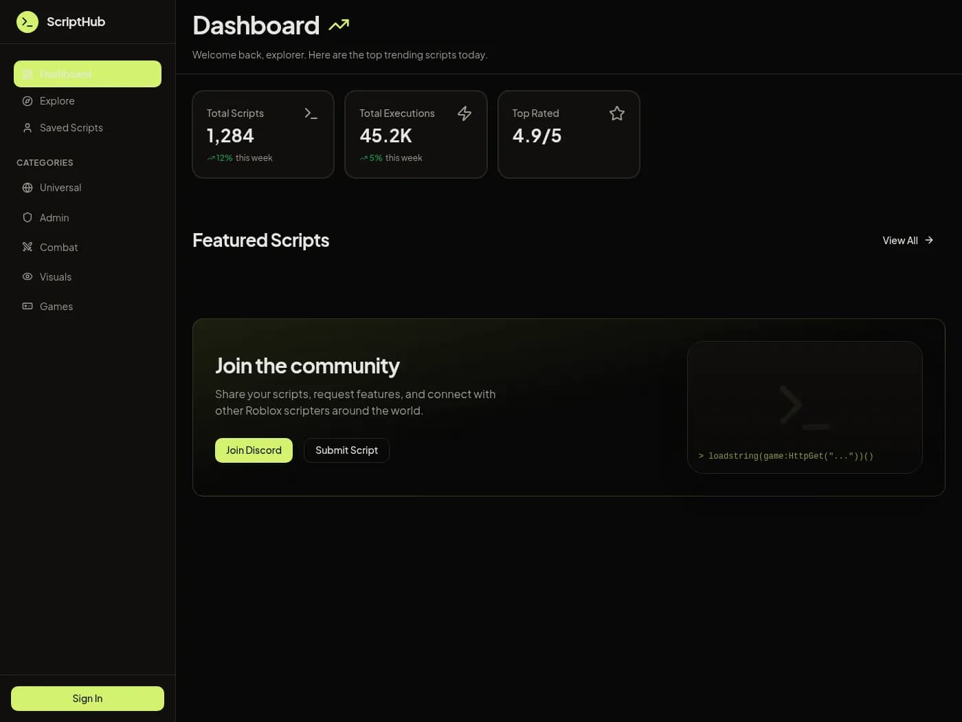 Roblox Exploit ScriptHub