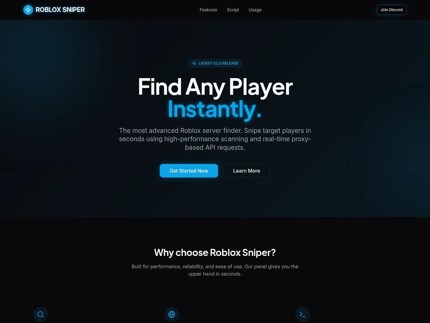 Roblox Server Sniper Panel