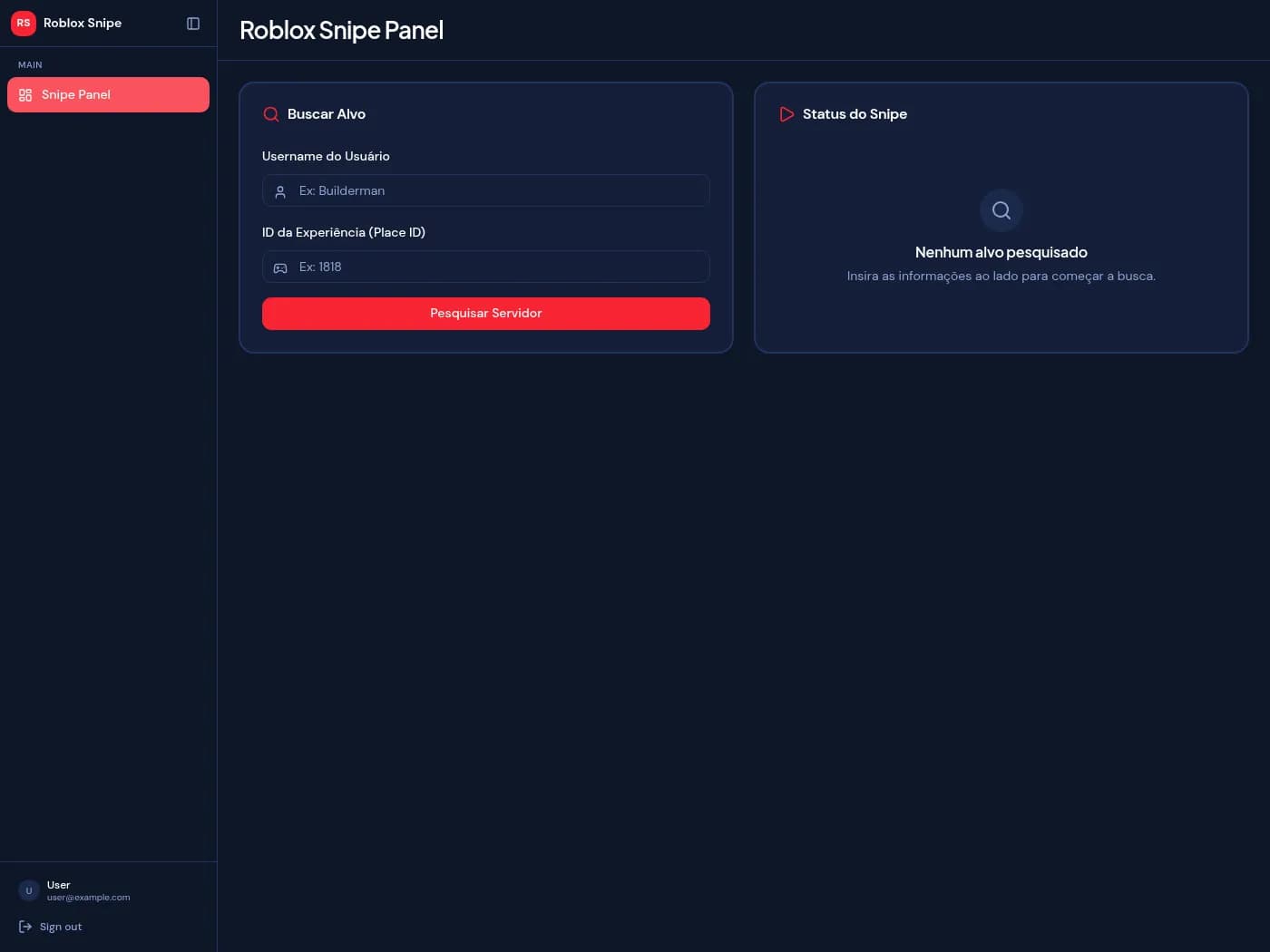 Roblox Snipe Panel