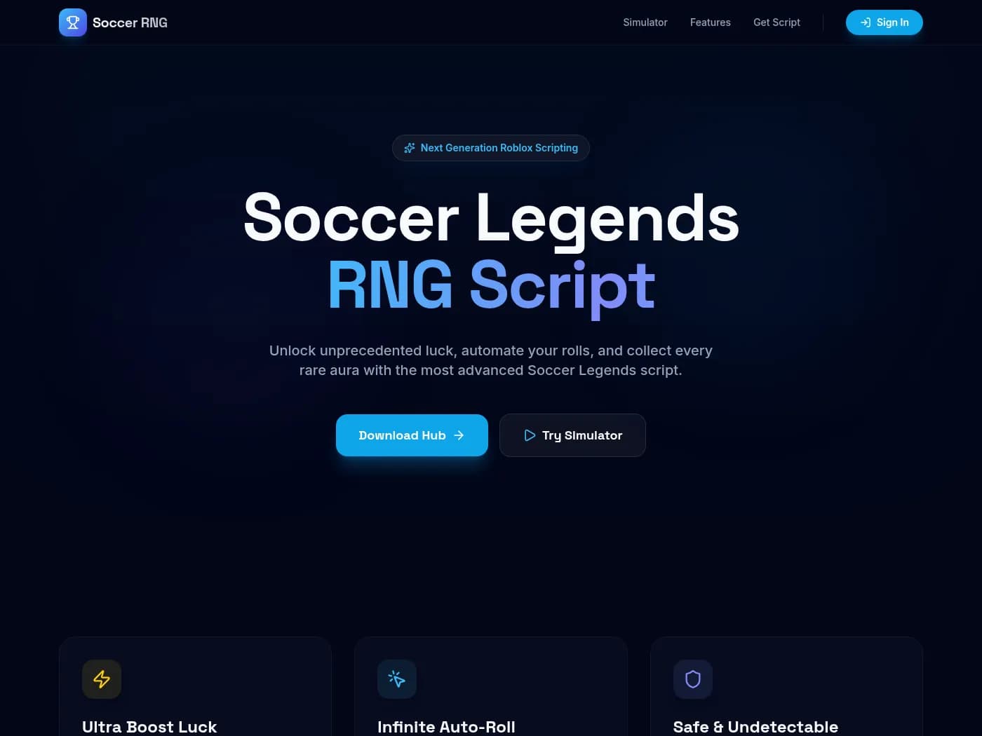 Soccer Legends RNG Script