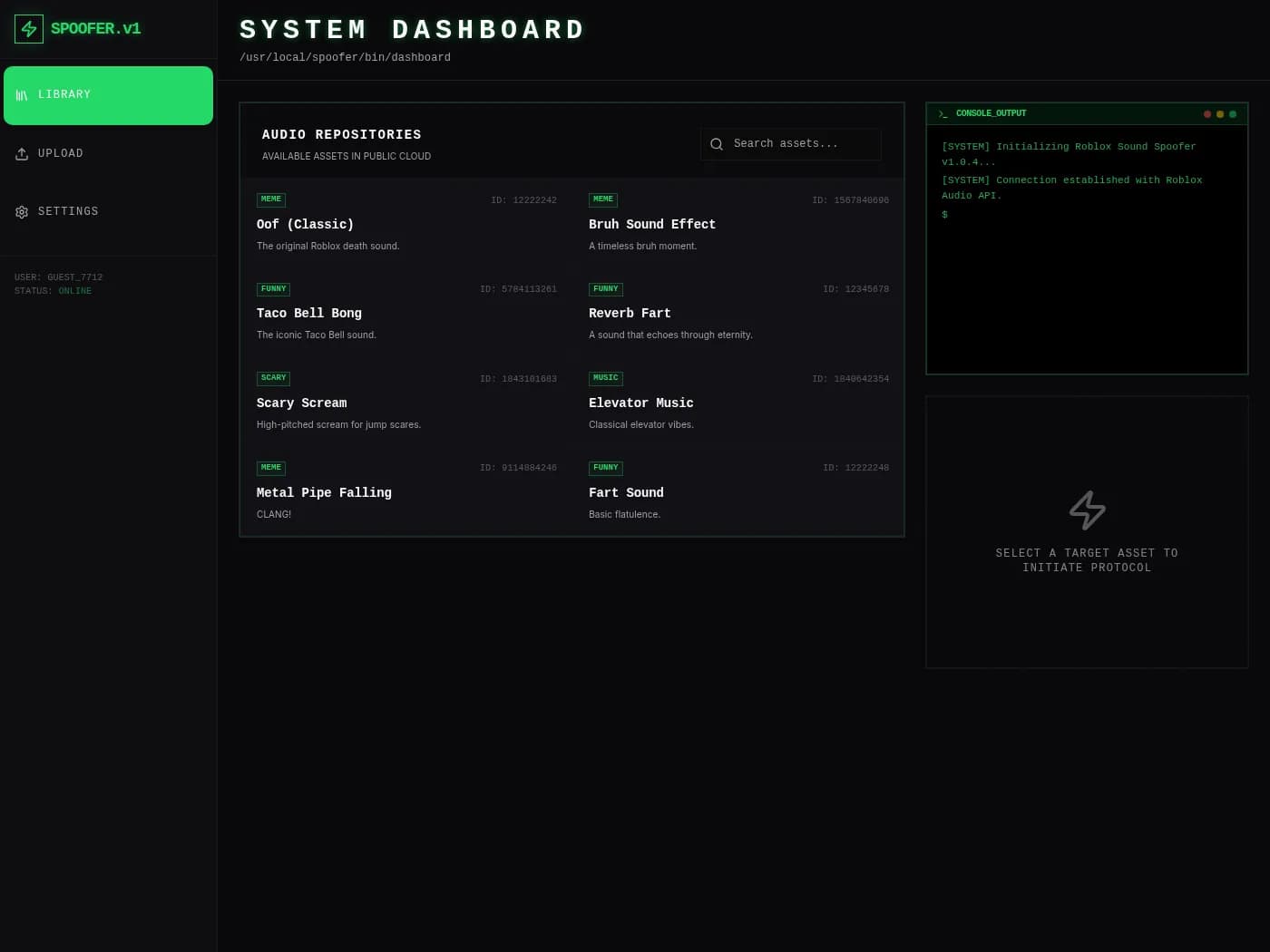 Roblox Sound Spoofer