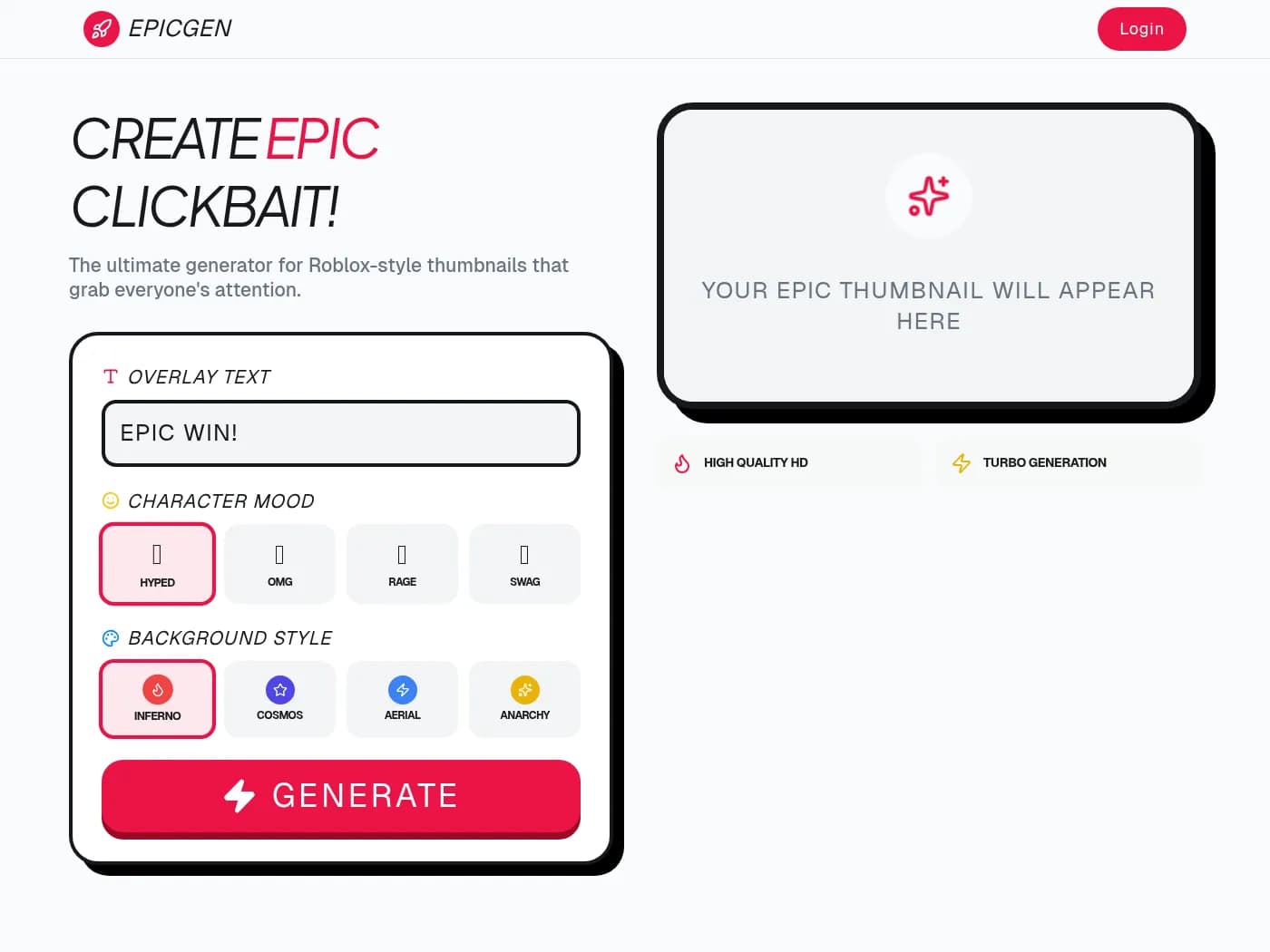 Epic Thumbnail Generator