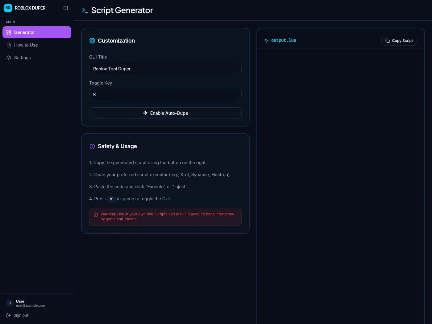 Roblox Tool Duplicator