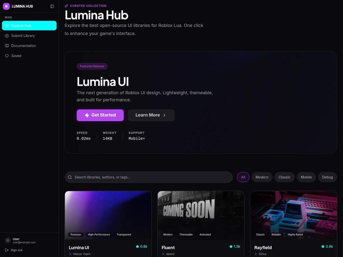 Roblox UI Library Hub