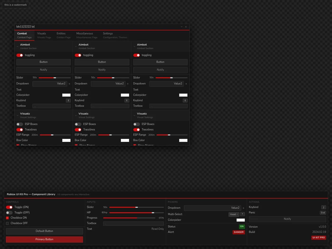 Roblox UI Kit Pro