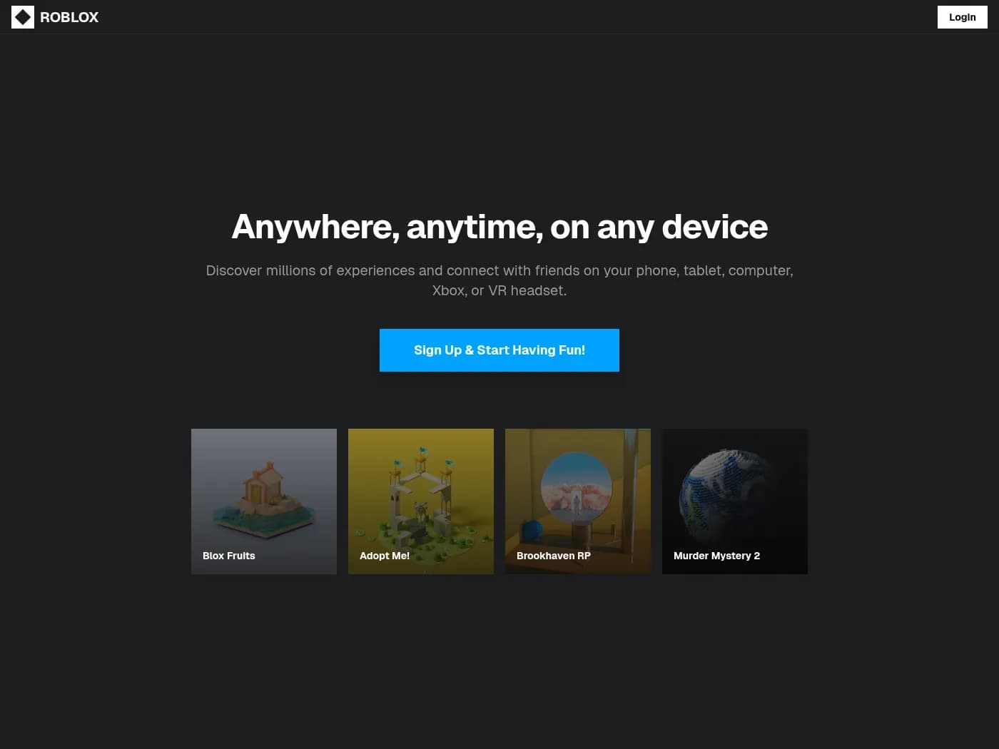 Roblox Web Clone