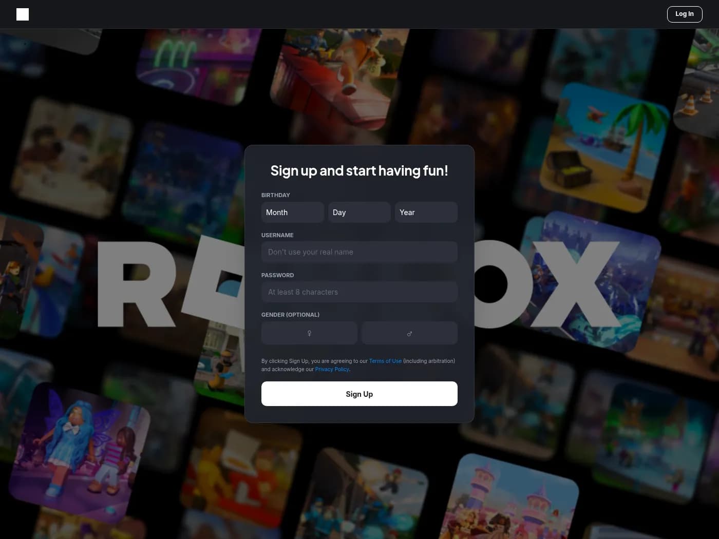 Roblox Web Clone