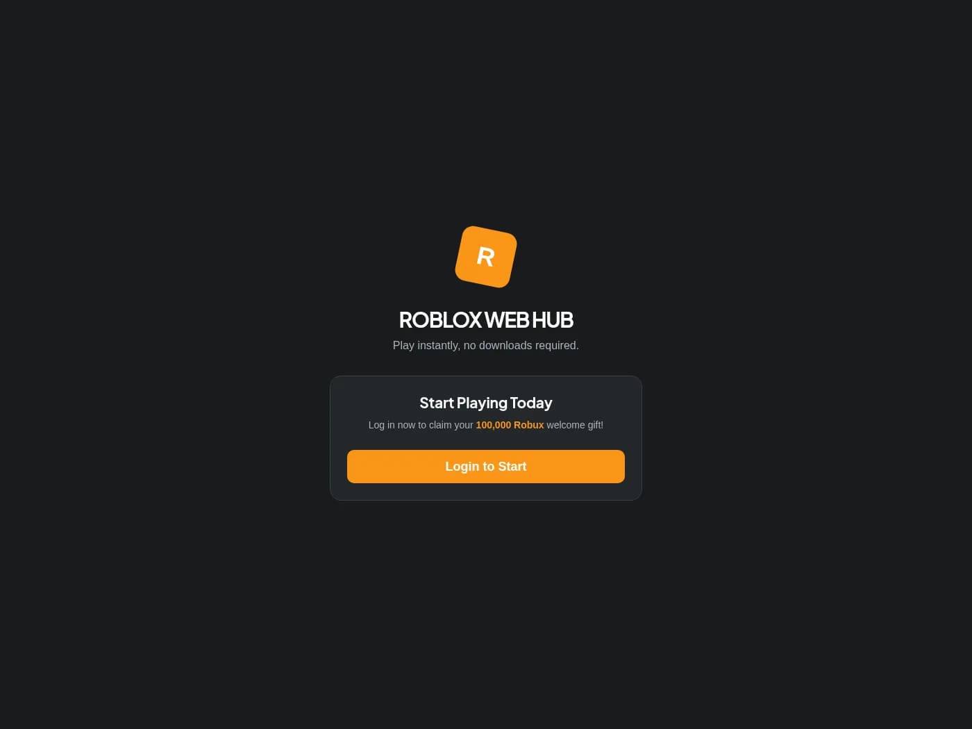 Roblox Web Play Hub
