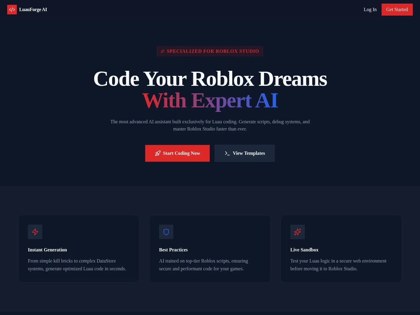 RobloxStudio Code AI
