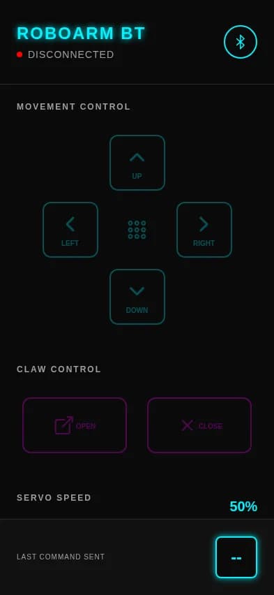 RoboArm Bluetooth Controller