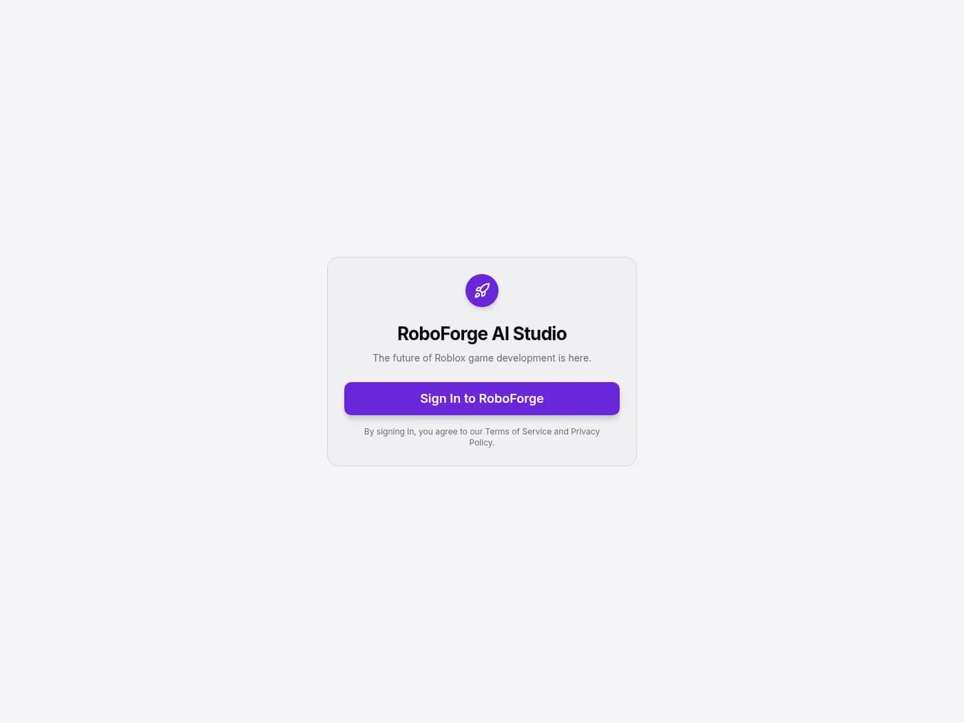 RoboForge AI Studio