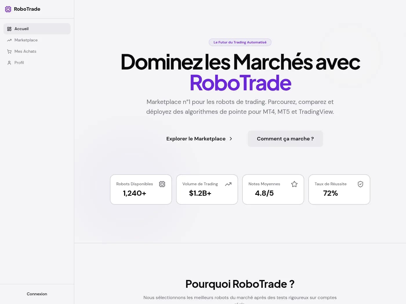 RoboTrade Marketplace