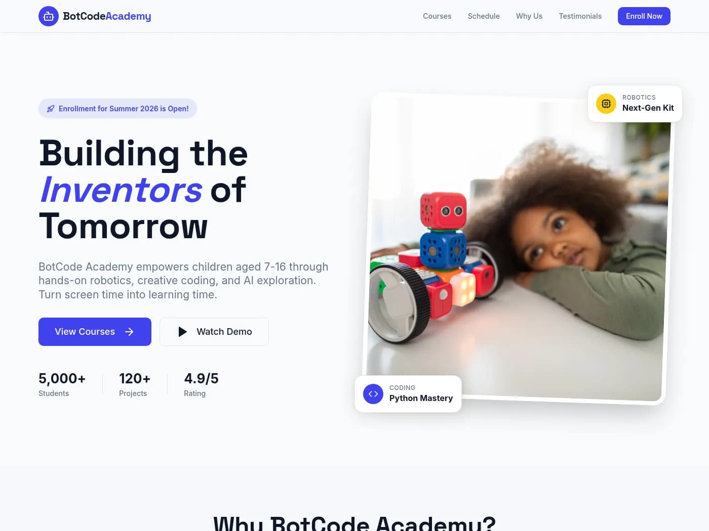 BotCode Academy Website