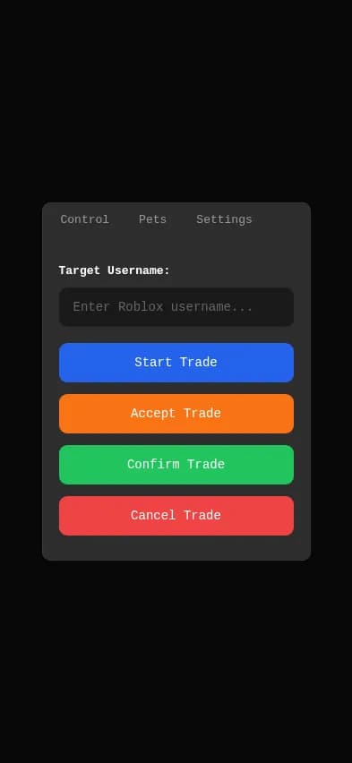 RoboTrade & Pets Menu