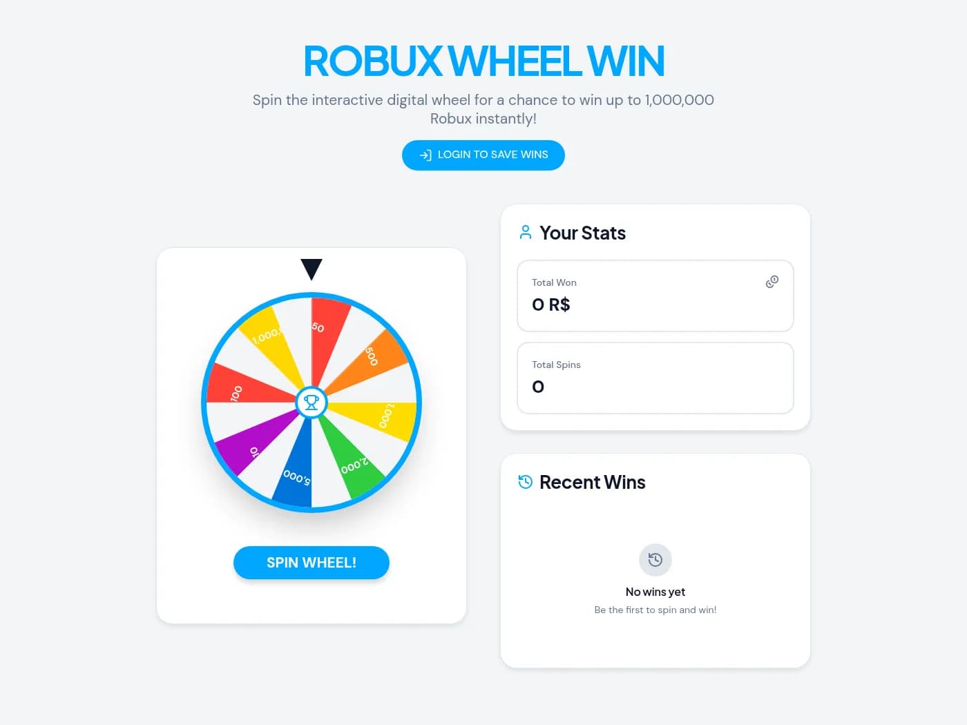 Robux Wheel Win