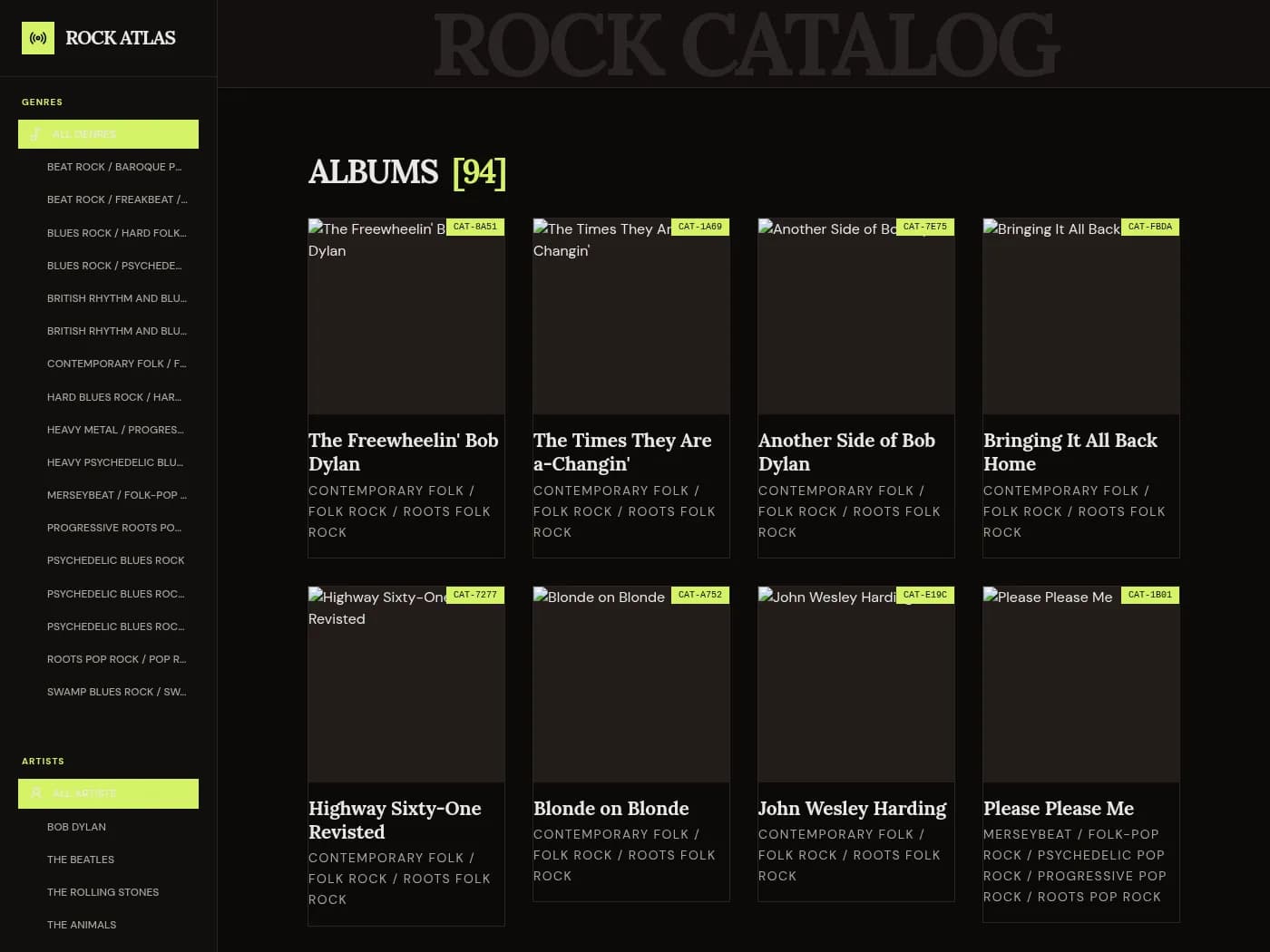 Classic Rock Album Atlas