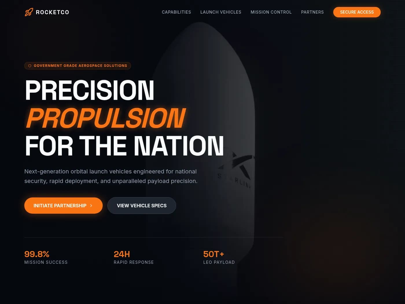 RocketCo Landing Page
