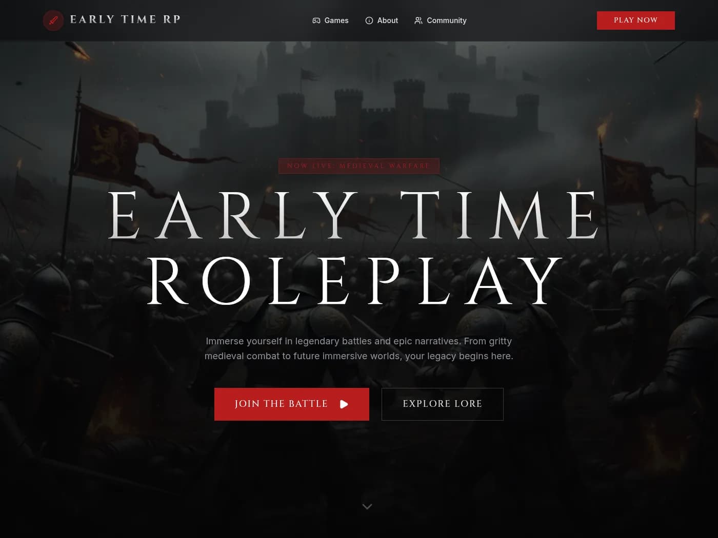 Early Time Roleplay Site