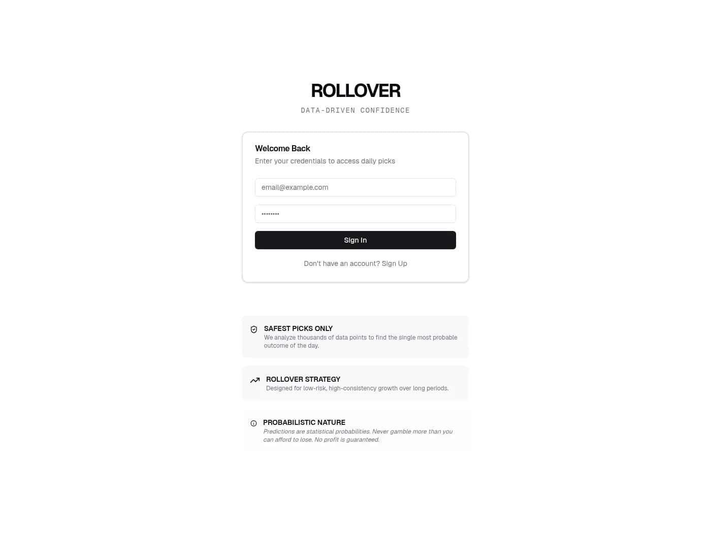 Rollover Match Finder