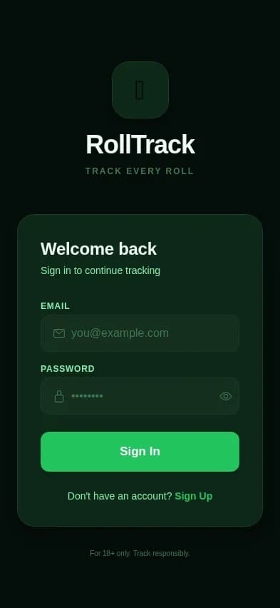 RollTrack Smoking App